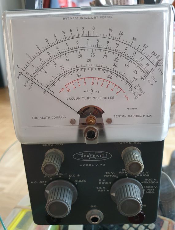 Heathkit V-7A Röhren Multimeter mit Messleitungenund+Schema (Gebraucht ...