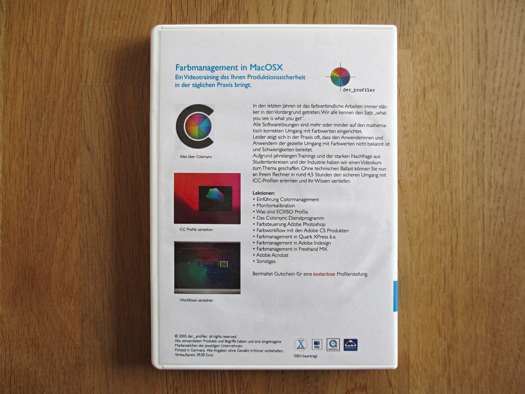 Farbmanagement, OSX Lern-DVD, hier im Beispiel mit OSX 10.3 (Gebraucht) in Winterthur für CHF 2. ...