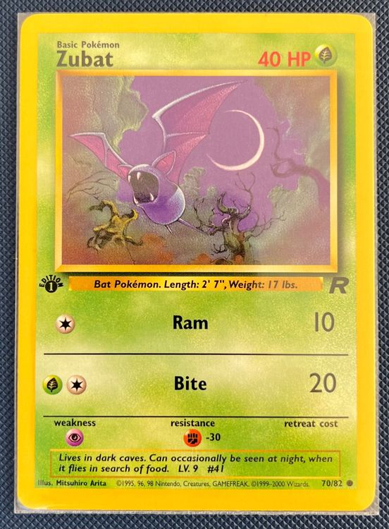 Pokemon Team Rocket Zubat 1st Ed 70/82 NM Ab 1 | Kaufen auf Ricardo