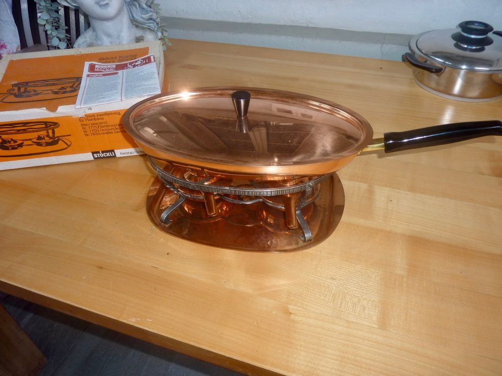 Flambierset STÖCKLI SPRING Rechaud 2 flammig flammes Kupfer (Neu ...