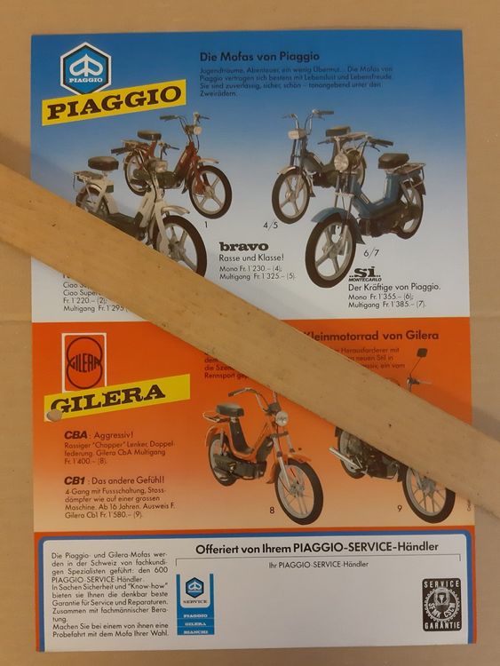 Prospekt Mofa Piaggio ciao bravo Gilera | Kaufen auf Ricardo