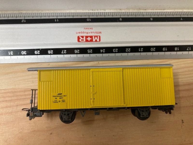 Bemo H0m 2293 120 Güterwagen Materialwag gelb RhB Gbk-v 5560 (Gebraucht ...