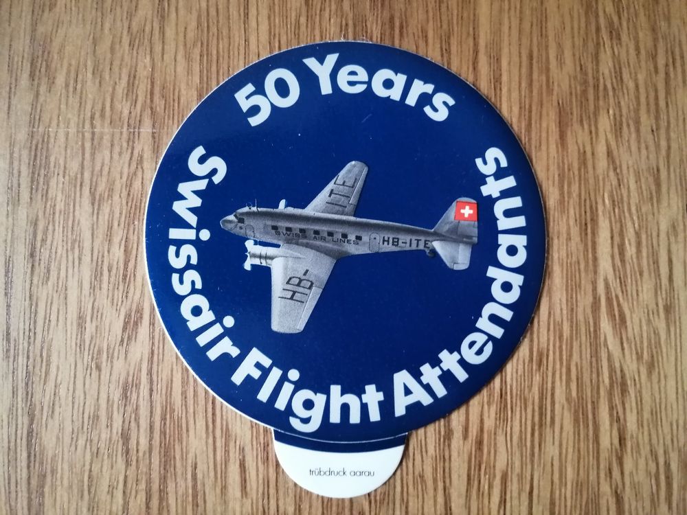 Swissair 50 Years Flight Attendants Sticker / Kleber | Kaufen auf Ricardo
