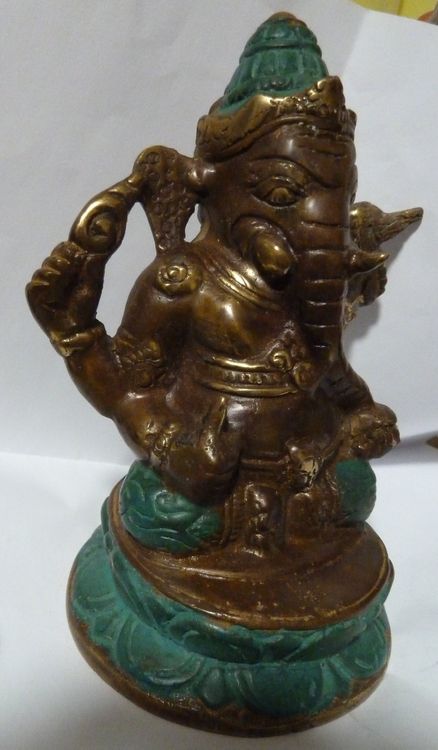 SEHR ANTIKER GANESHA-ELEFANTEN GOTT,---14 x 10 CM,-- (Gebraucht) in ...