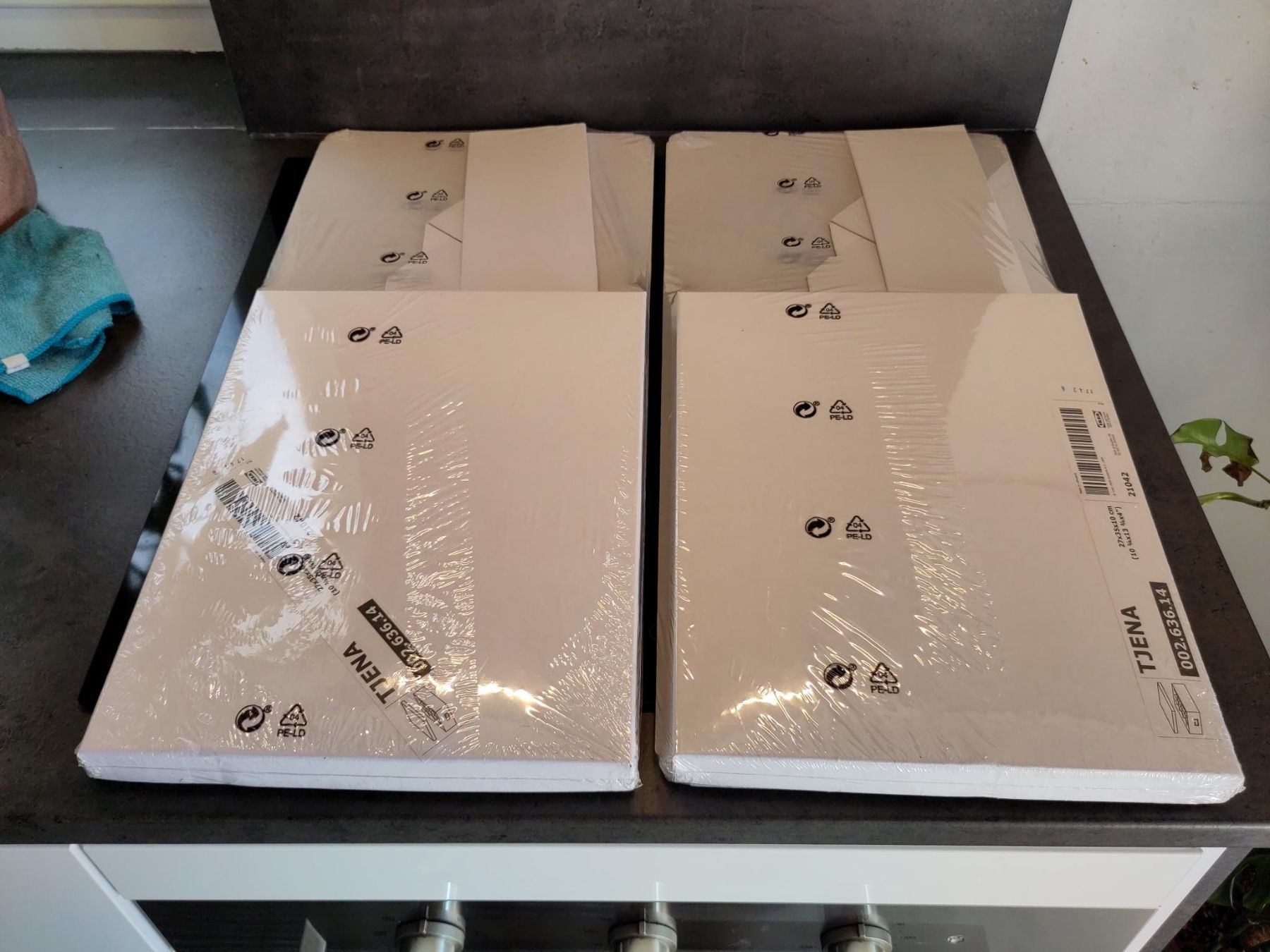 IKEA TJENA Storage Boxes (Set of 4) – White – 27x35x10 cm (Neu und ...