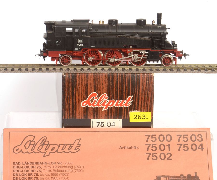 Liliput DB Dampflok BR 75, GS, H0, OVP Ref. 7504 (Gebraucht) in Bubendorf für CHF 34.95 – mit ...