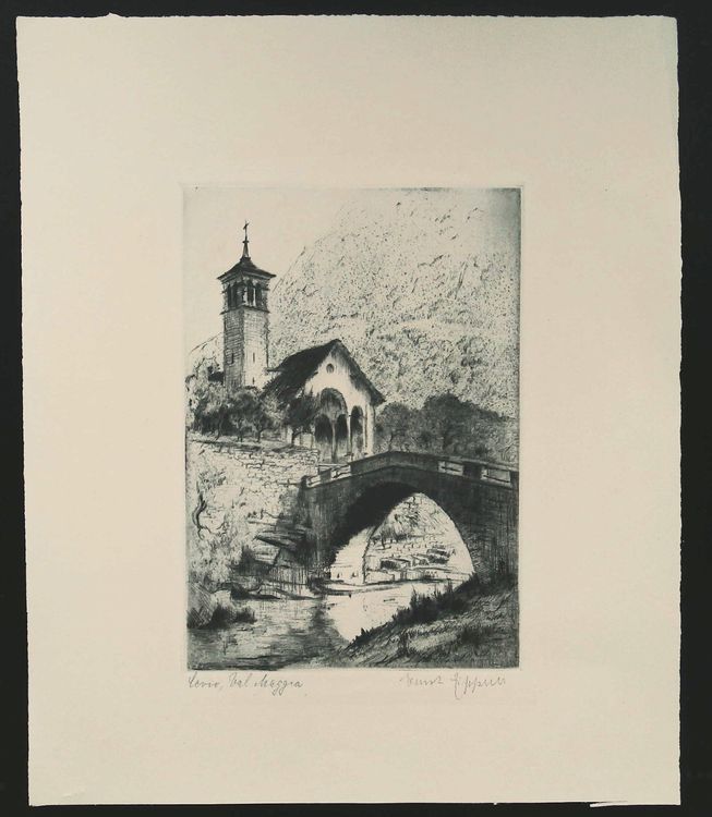 Cevio Val Maggia Radierung von Ernst Lippuner (Gebraucht) in Rafz für CHF 35 – mit Lieferung auf ...