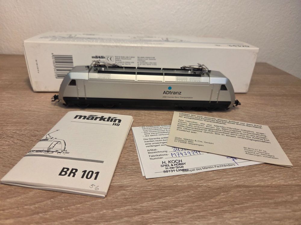 Märklin 34370 E-Lok BR 101 ADtranz Digital H0 (Gebraucht) in St-Aubin-Sauges für CHF 159 – mit ...