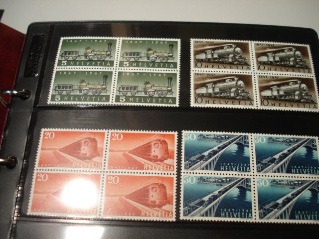 Satz 4erblocks 100 Jahre Eisenbahn, 1947 ** (Gebraucht) in Niederwil AG für CHF 5.3 – mit ...