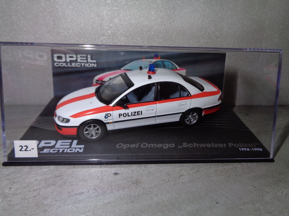 Altaya 1:43 Opel Omega B Police Zürich Schweizer Polizei (Neu und ...