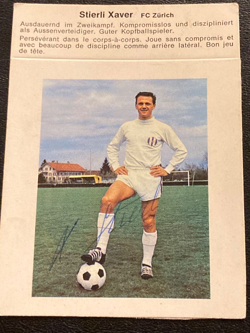 FC Zürich - Xaver Stierli - Autogramm (Gebraucht) in Bern für CHF 9.9 ...