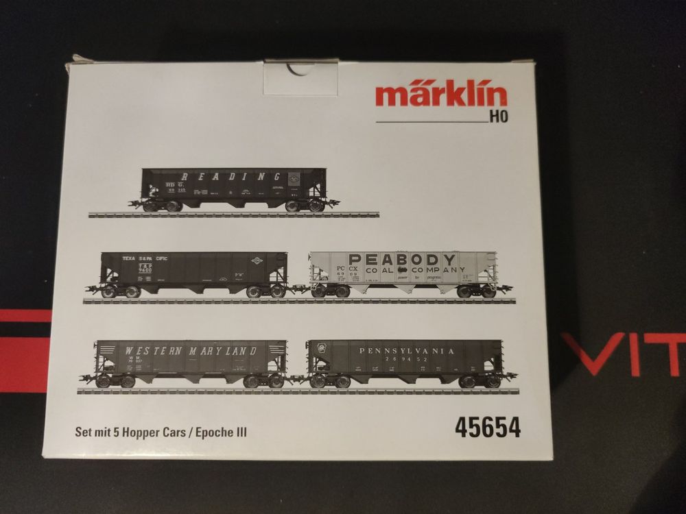 Märklin 45654 Wagen-Set mit 5 Hopper Cars US Epoche III (Neu (gemäss ...