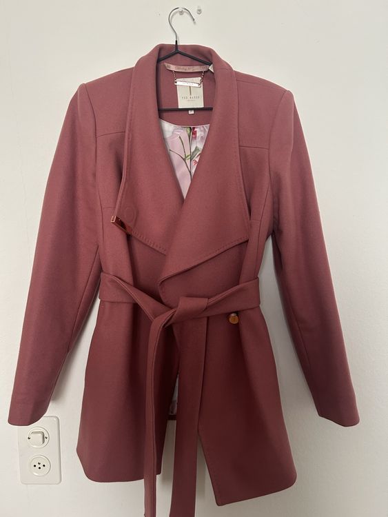 Ted Baker Short Belted Wool Wrap Coat (Rose Pink) (Gebraucht) in Genève für CHF 100 – mit ...