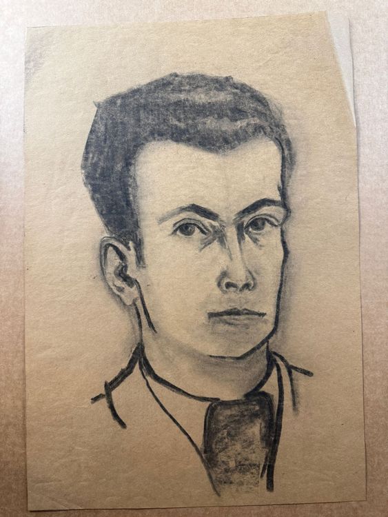 Kohlezeichnung Portrait Mann Künstler Kunst Zeichnung (Gebraucht) in Neuhausen am Rheinfall für ...