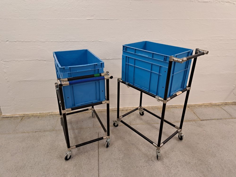 2 Materialwagen Rollwagen Transportwagen mit Kisten (Gebraucht) in Belp ...