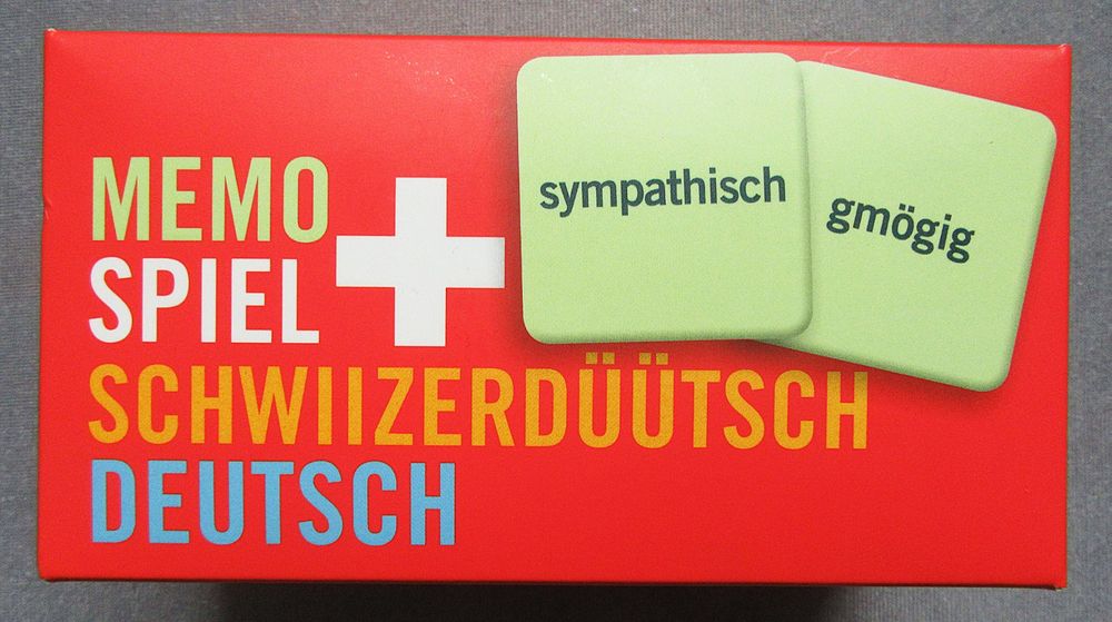 Memo Spiel Schwiizerdüütsch - Deutsch • mit 48 Karten | Kaufen auf Ricardo