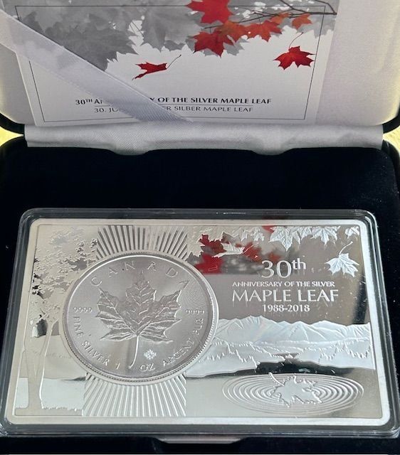 1 Unze Maple Leaf 2018 in Barren eingefasst (Neu (gemäss Beschreibung)) in Oberengstringen für ...