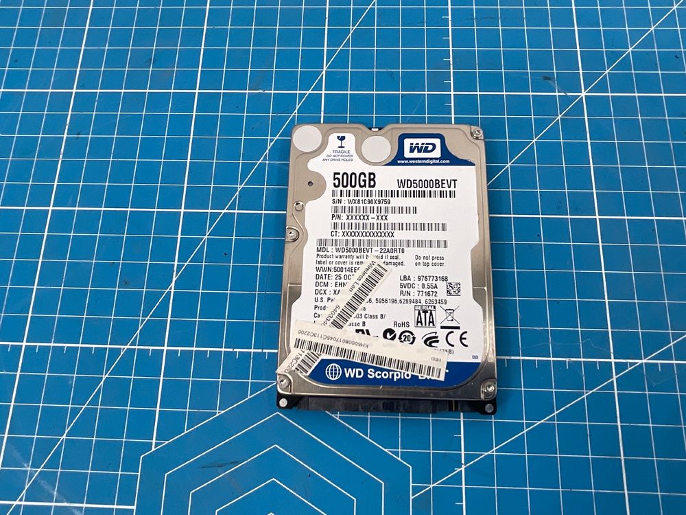 WD Scorpio Blue HDD 500GB in gutem Zustand funktioniert noch | Kaufen ...