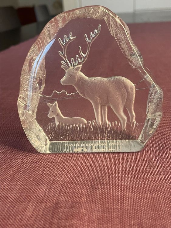 Glasblock Tierfigur Hirsch Paul Isling WWF | Kaufen auf Ricardo
