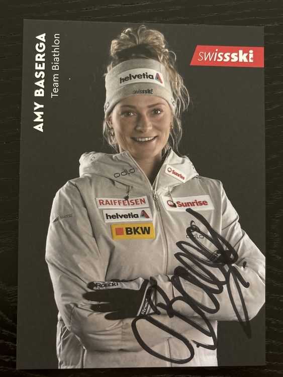 Signierte Autogrammkarte Amy Baserga Biathlon (Gebraucht) in Uetendorf ...