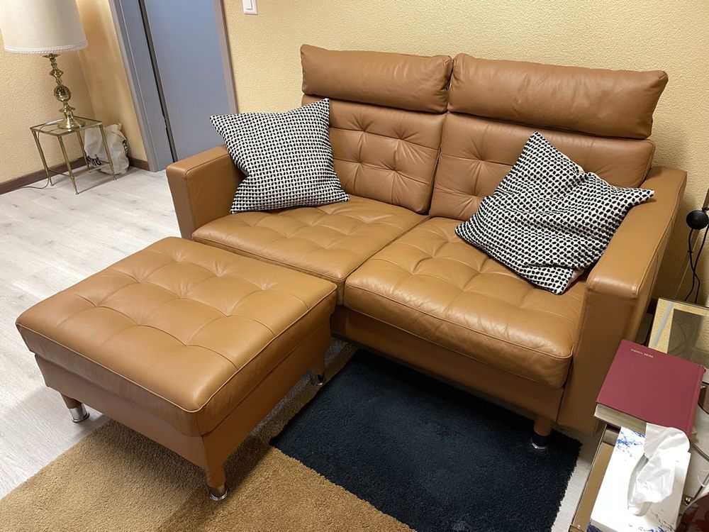 Landskrona 2er Sofa Leder braun | Kaufen auf Ricardo