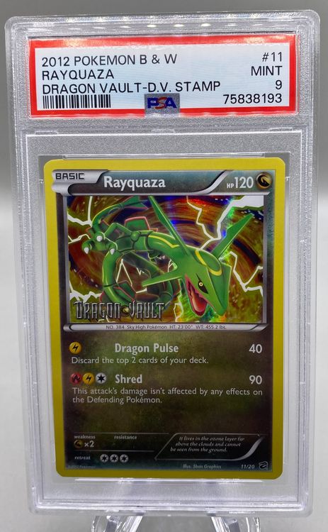 Pokemon Rayquaza Dragon Vault Stamp PSA 9 | Kaufen auf Ricardo