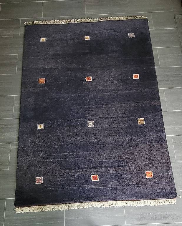 Wollteppich INDO GABBEH von IKEA 170x240cm Farbe blau (Gebraucht) in ...
