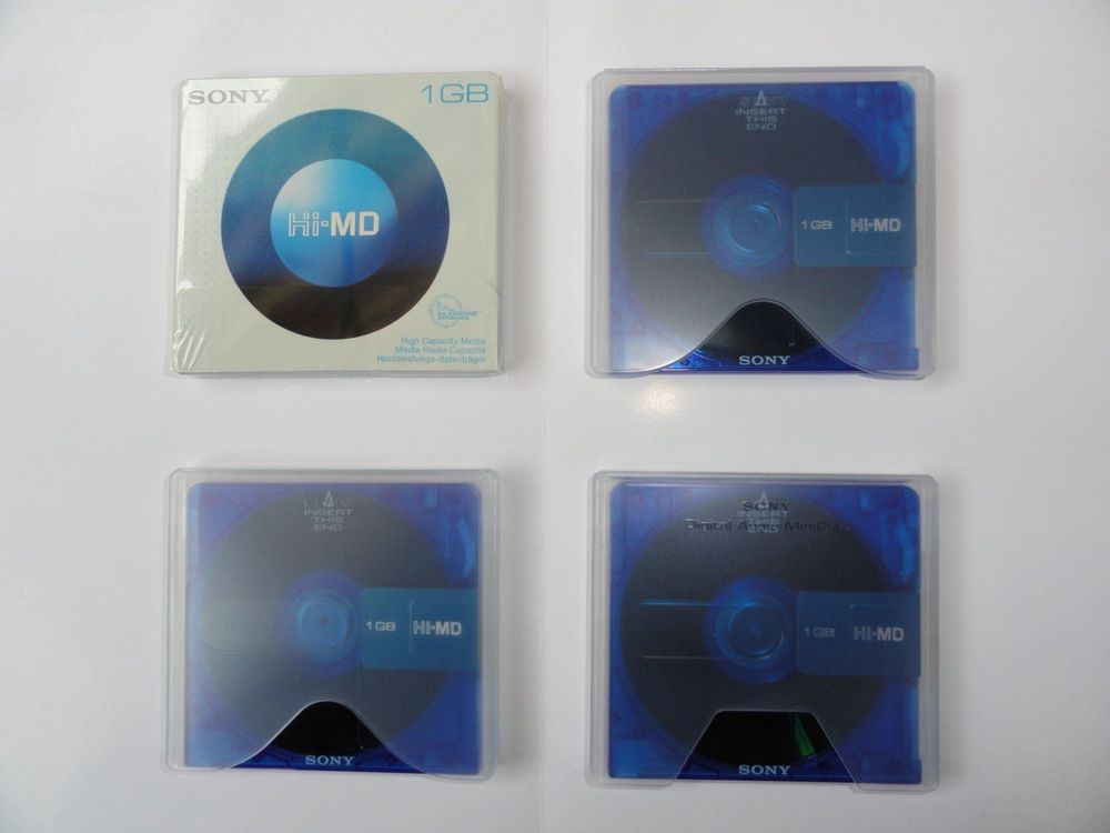 4 Sony Hi-MD Hi MD Mini Disc je 1 GB (Neu (gemäss Beschreibung)) in ...