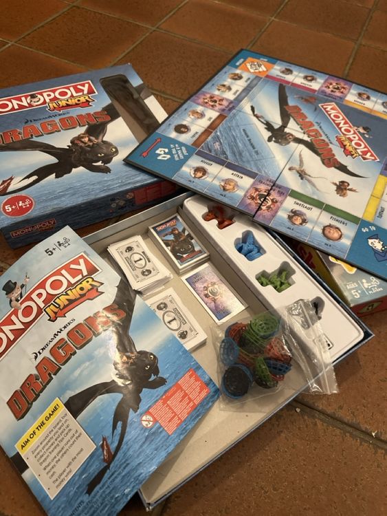 Monopoly Junior Dragons - Board Game, Complete! 🐉 53 (Neu (gemäss ...