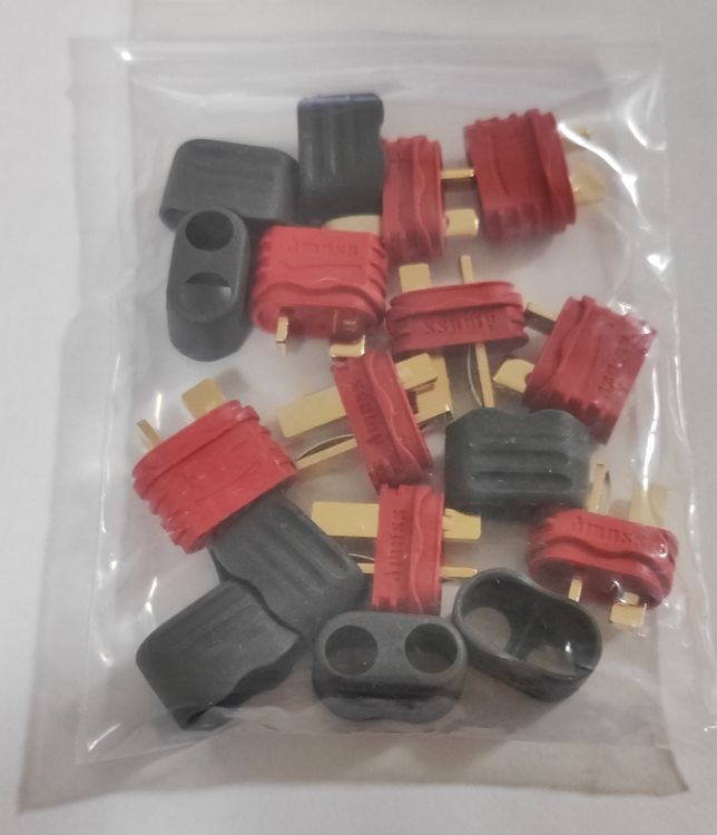 Set T-Deans Stecker - 5 Stecker & 5 Buchsen mit Kappen (Neu und ...
