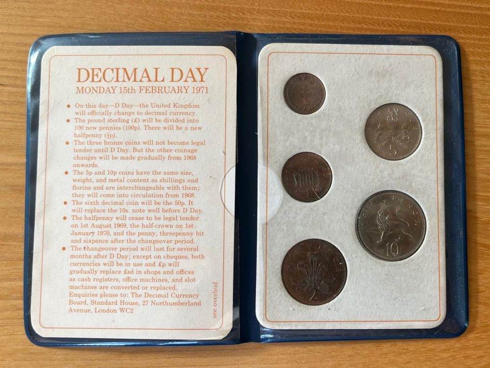 Britian FIRST Decimal Coin Set (Gebraucht) in Lupsingen für CHF 1 – mit ...