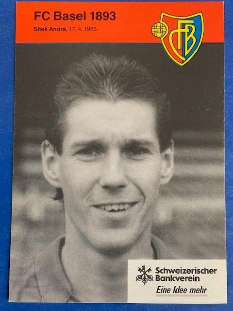FC Basel Andrè Sitek Autogrammkarte Saison 1991/92 (Gebraucht) in ...