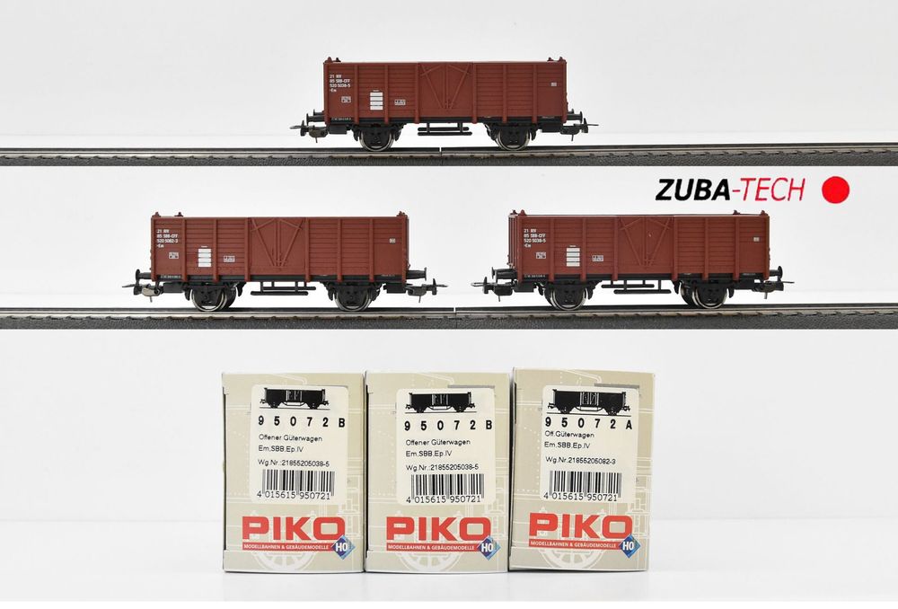 Piko 3x Offene Güterwagen der SBB H0 GS mit OVP (Gebraucht) in St ...