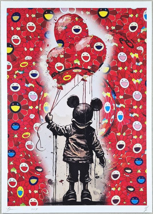 Death NYC Ed Pop Art Druck " Banksy Murakami Balloon Mouse (Neu (gemäss ...
