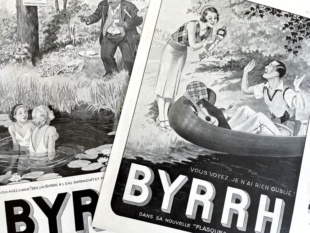 Byrrh Apéritif - 4 alte Werbungen / Anciennes réclames 1931 (Gebraucht ...