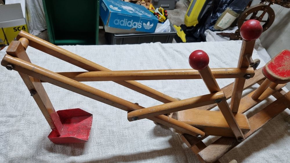 BRIO Schweden Bagger Sitzbagger Vintage Holz Sandbagger 60er (Gebraucht ...