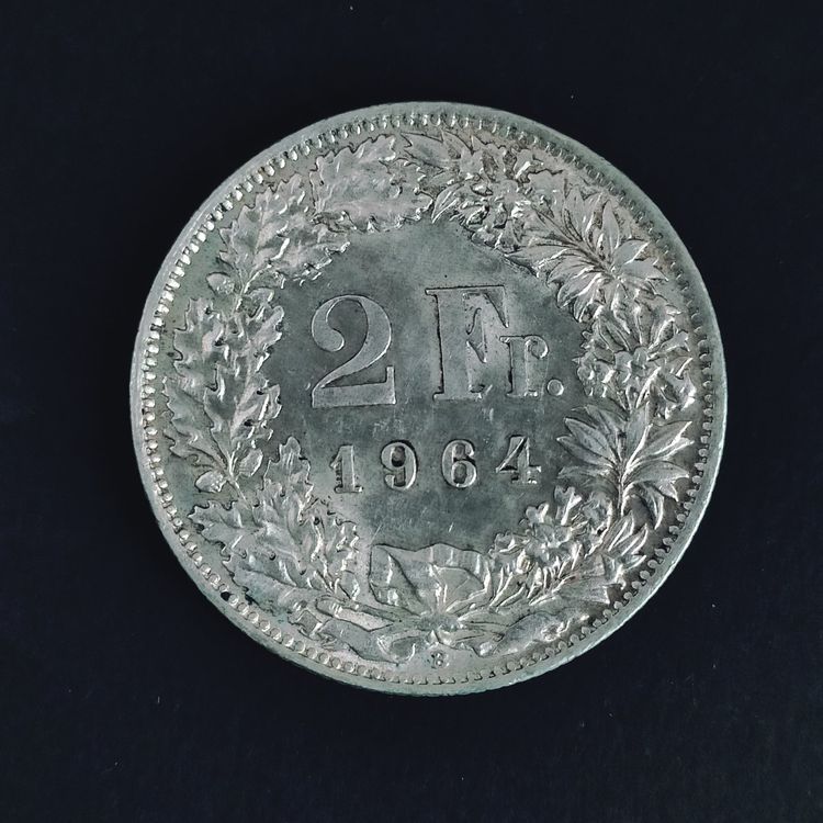 2 Franken Silbermünze 1964 (Gebraucht) in Eggenwil für CHF 5.7 – mit Lieferung auf Ricardo kaufen