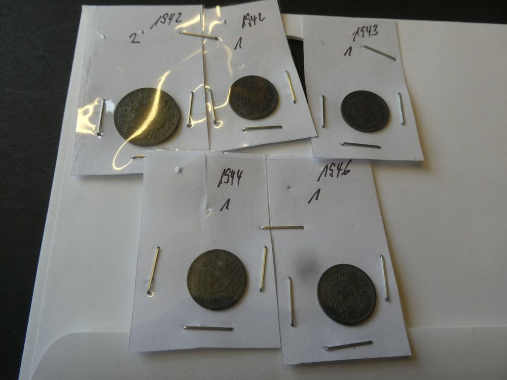 Schweiz, Konvolut alte 1- und 2-Räppler 1942-46 (Gebraucht) in ...