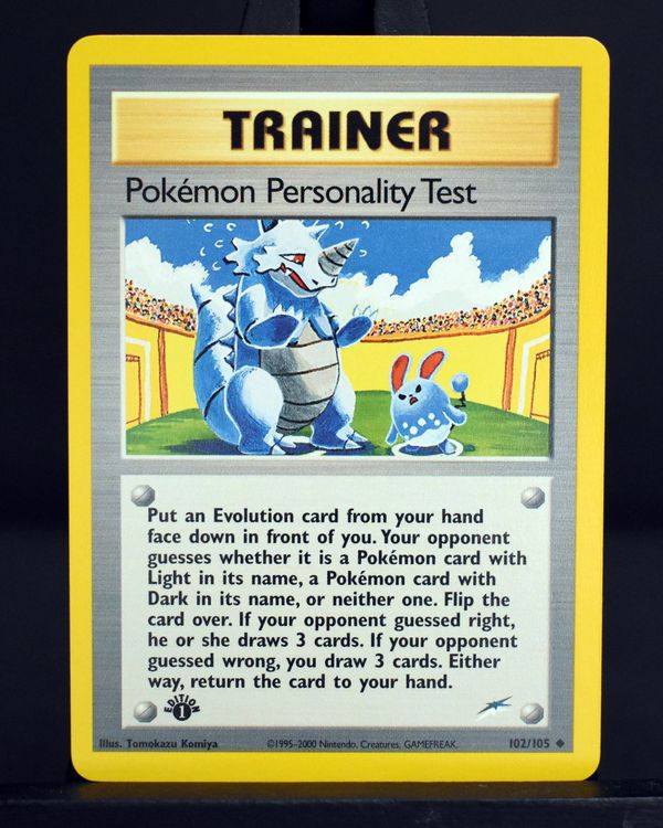 Pokémon Personality Test 1st ed Neo Disc - NM/MINT - Ab 1 Fr | Kaufen ...
