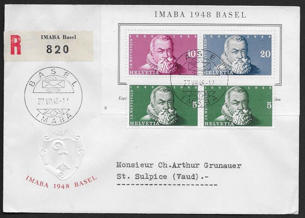 1948 R/Brief IMABA BASEL o W31 + 281Paar speziell TOP ab 1.- (Gebraucht) in Zürich für CHF 16 ...