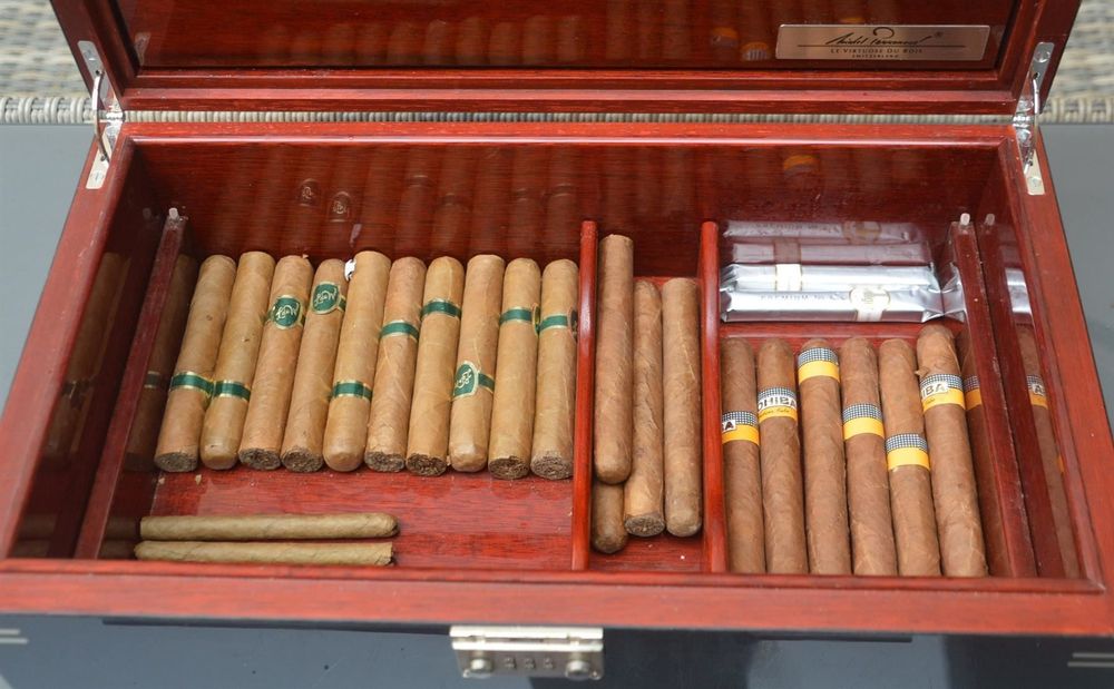 Humidor Michel Perrenoud + 28 cigares/ 28 Zigarren (Gebraucht) in ...