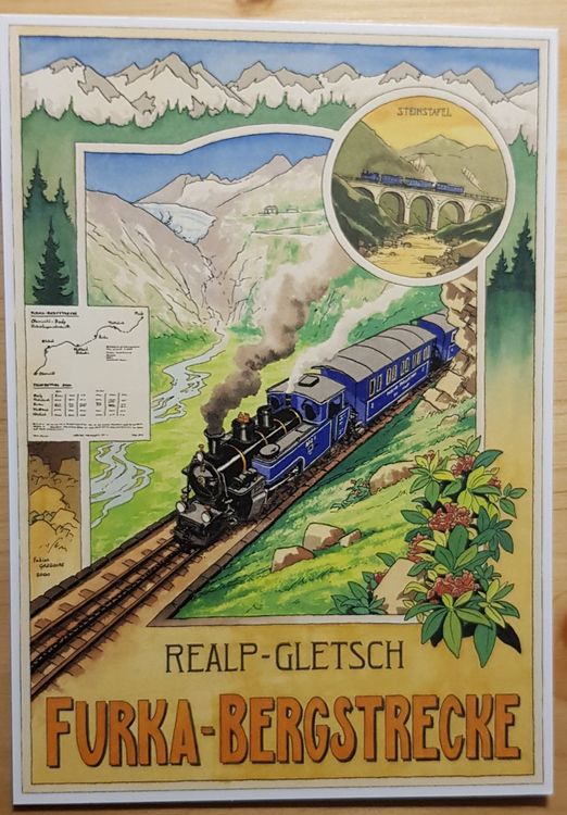 Dampfbahn Furka-Bergstrecke - Realp-Gletsch - Rhonegletscher (Neu ...