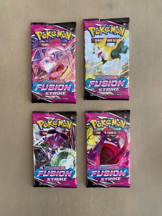 4 x Fusion Strike Booster Pack Art Set - Pokemon | Kaufen auf Ricardo