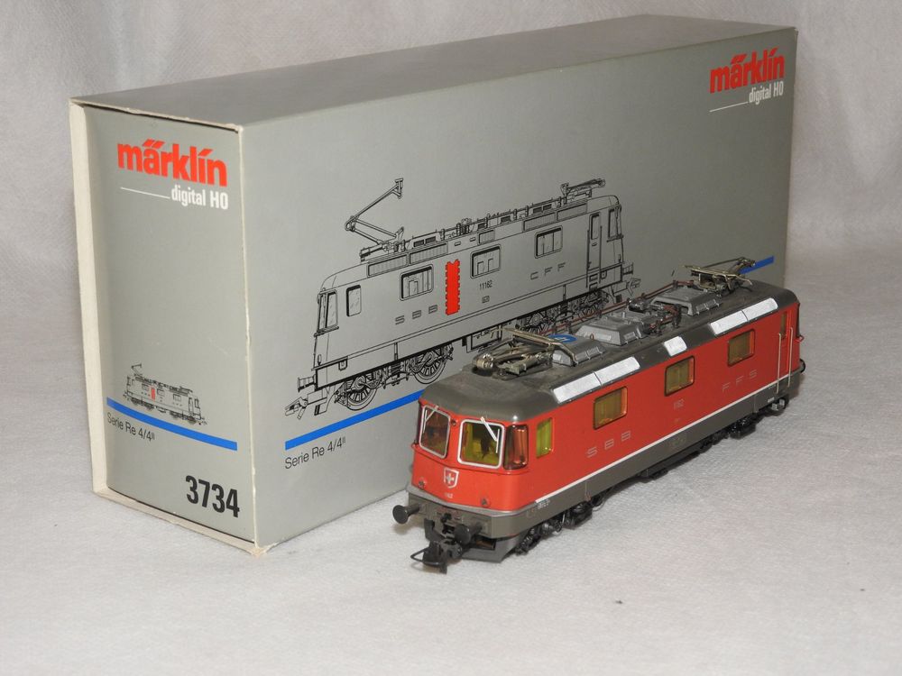 Märklin 3734, SBB Re 4/4 II, rot, digital (D'occasion) à pour CHF 120 ...