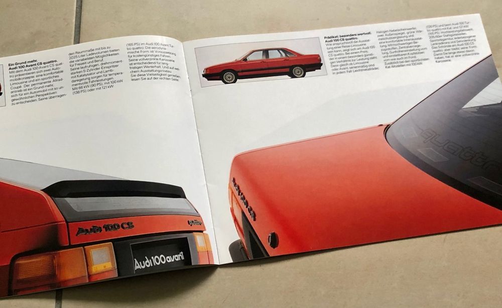 PROSPEKT AUDI QUATTRO - PROGRAMM – deutsch – 1987 (Gebraucht) in ...