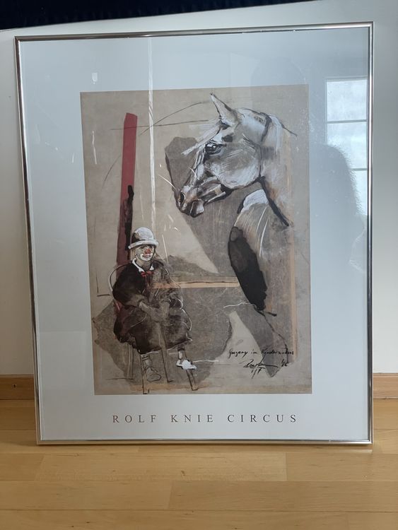 Rolf Knie Circus, Kunstdruck, gerahmt (Gebraucht) in Buchs ZH für CHF 1 – nur Abholung auf ...