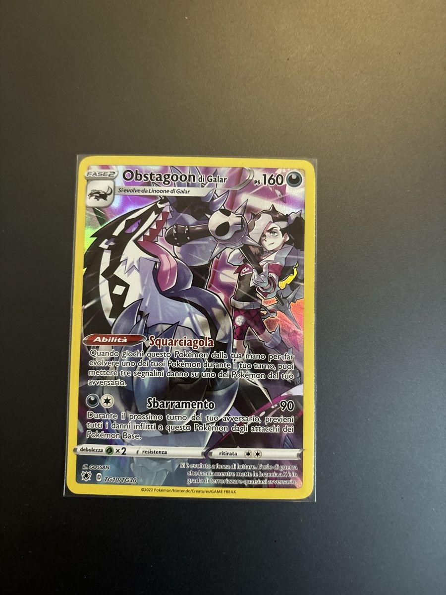 Carta Pokémon Obstagoon di Galar - Very Rare Trainer Gallery (Nuovo ...