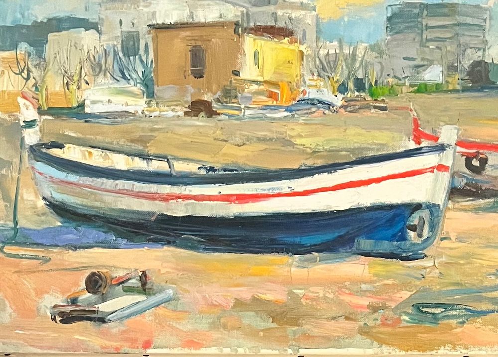 Küsten Gemälde mit Boten (Gebraucht) in Hochdorf für CHF 5 – mit Lieferung auf Ricardo kaufen