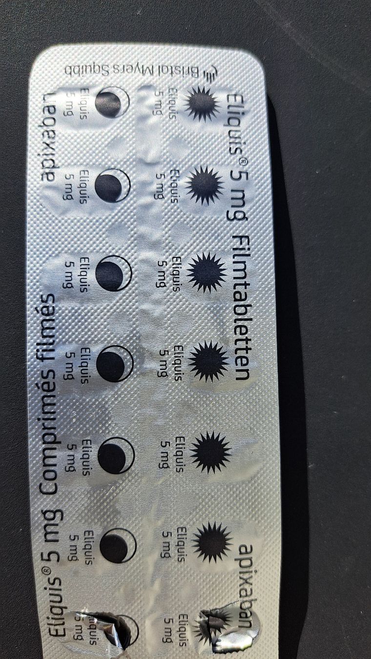 Eliquis 5 mg Filmtabletten 68 Sck. zu verbrauchen bis 07.25 (Neu und ...