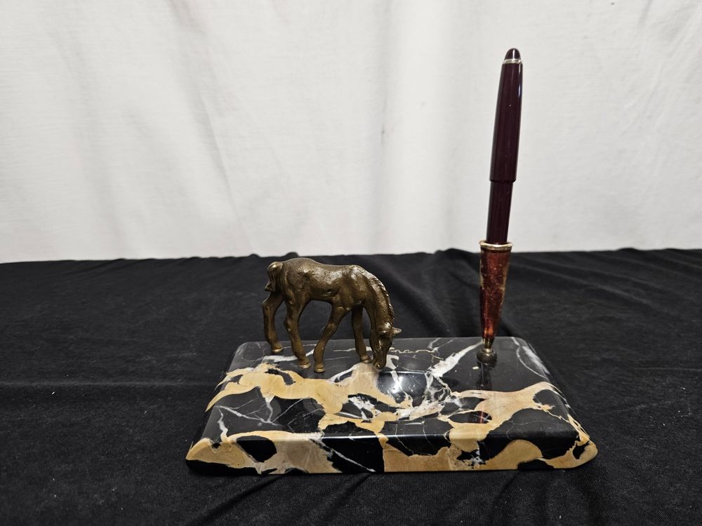 Antiker Füllerhalter Stein und Messing | Kaufen auf Ricardo